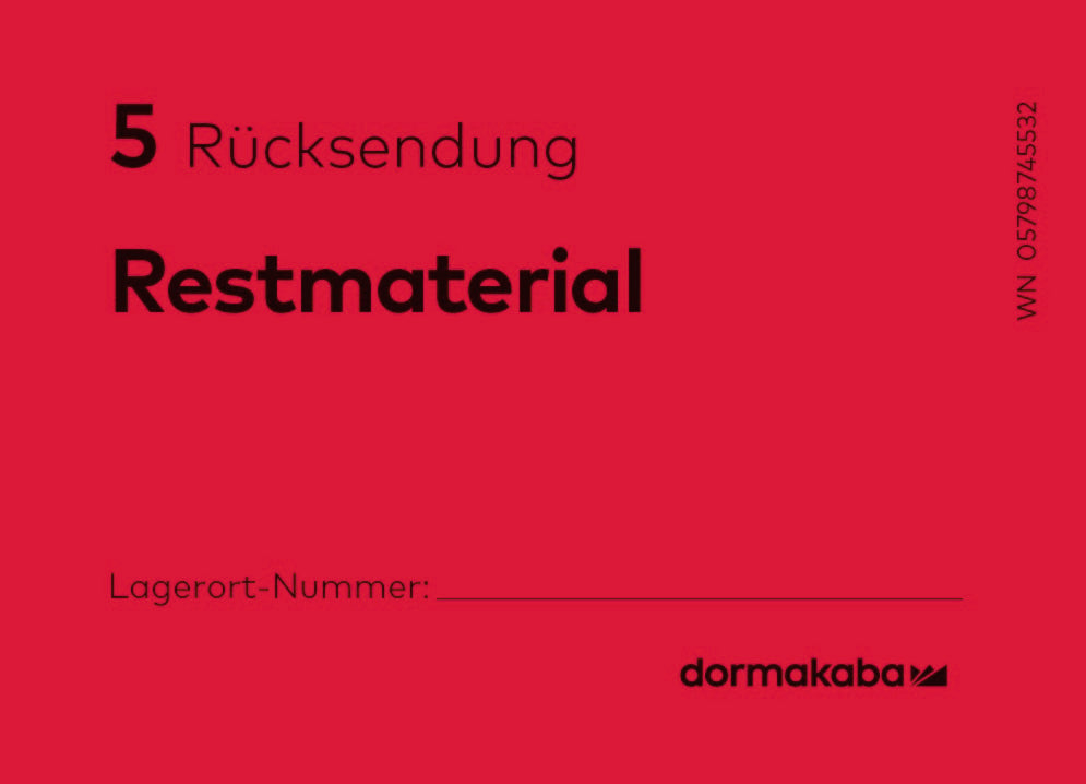 Label Return Residual Material – DMS